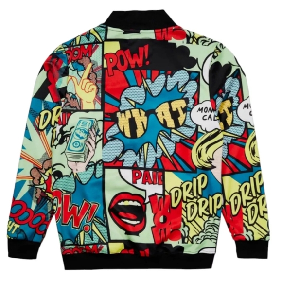 Reason | Jackets & Coats | Reason Brand Paid Comic Allover Print Jacket ...
